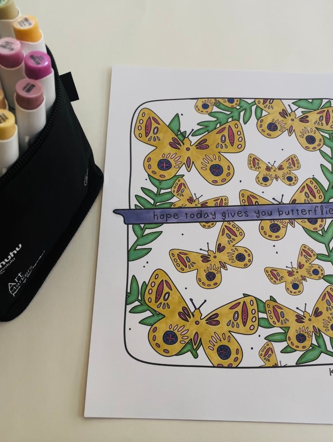 Butterfly and Bee Coloring Page Set | Kspaperco - Etsy