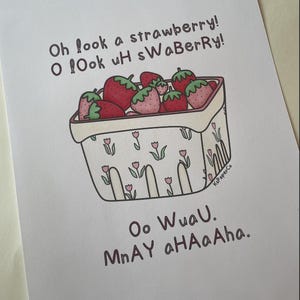 Oh Look a Strawberry Meme Coloring Page | Kspaperco - Etsy Australia