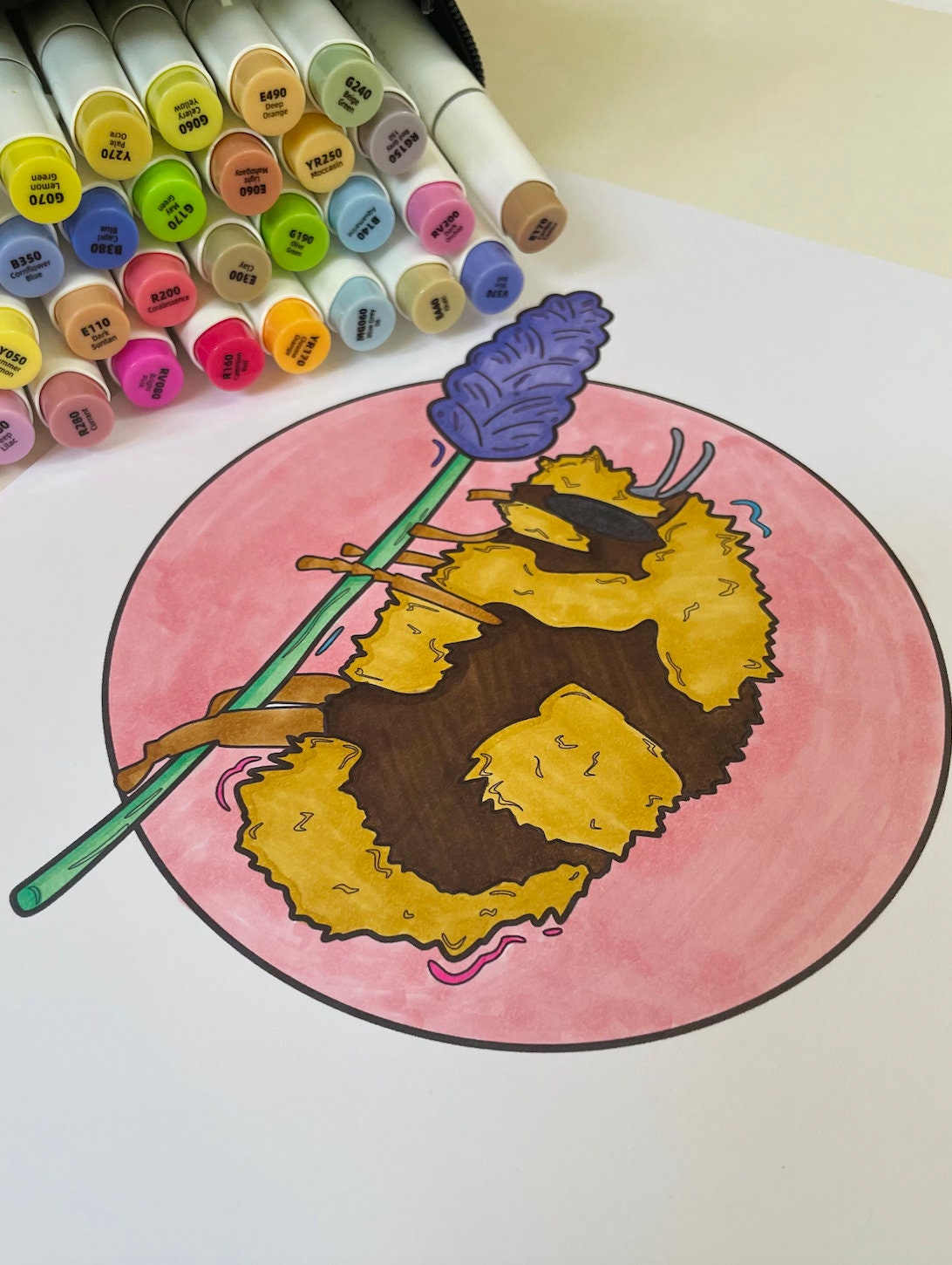 Butterfly and Bee Coloring Page Set | Kspaperco - Etsy