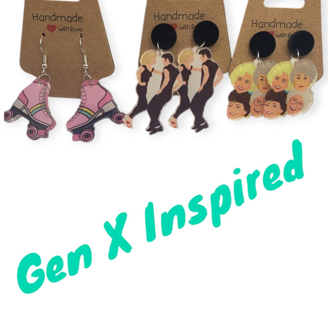 Gen X Inspired Earrings, Generation X Earrings, Roller Skate Earrings ...