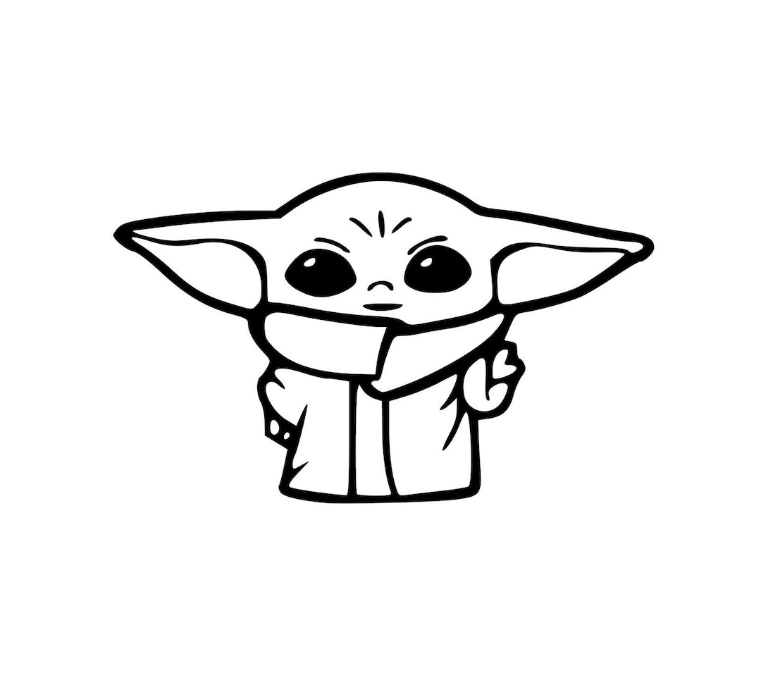 GROGU MANDALORIAN Decal - Baby Yoda - Multiple Colors & Sizes Including ...
