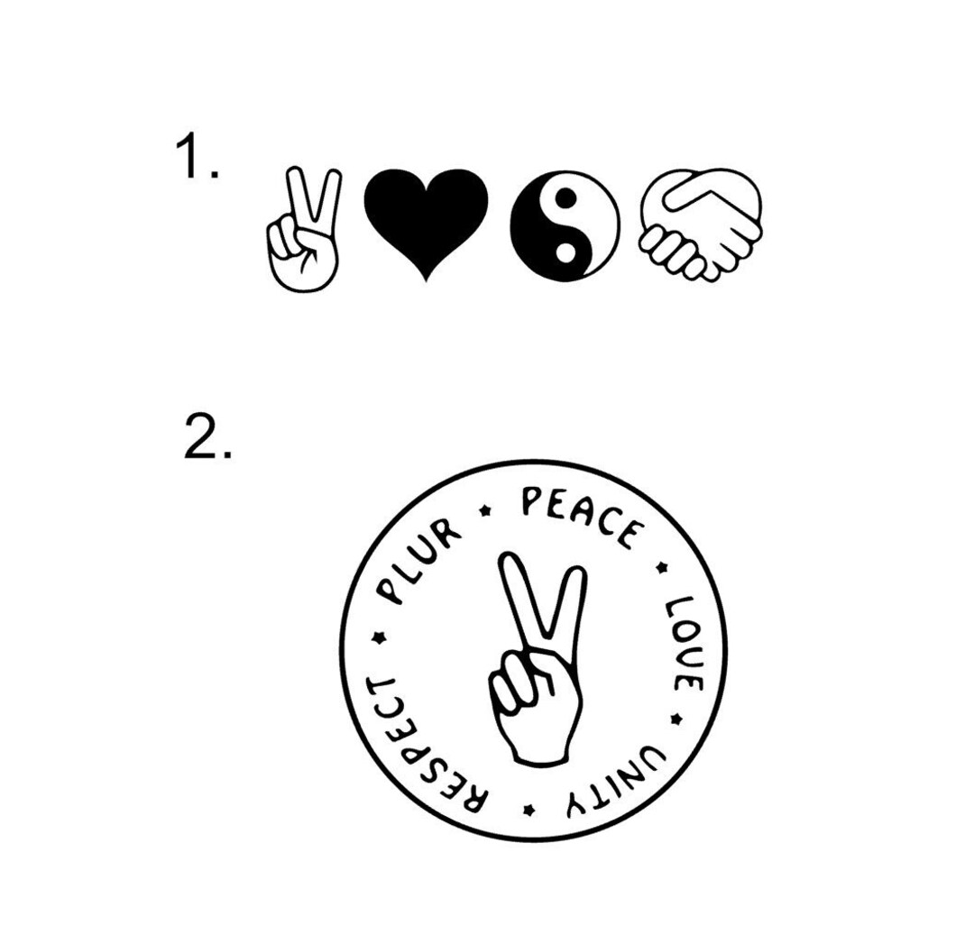 PLUR DECAL - Peace, Love, Respect, Unity- Multiple Colors & Sizes ...