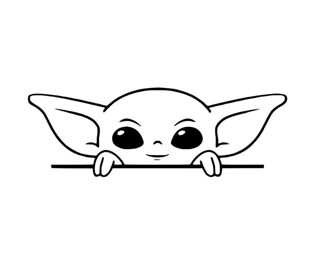 GROGU MANDALORIAN Decal Cute Baby Yoda Multiple Colors & Sizes Car ...
