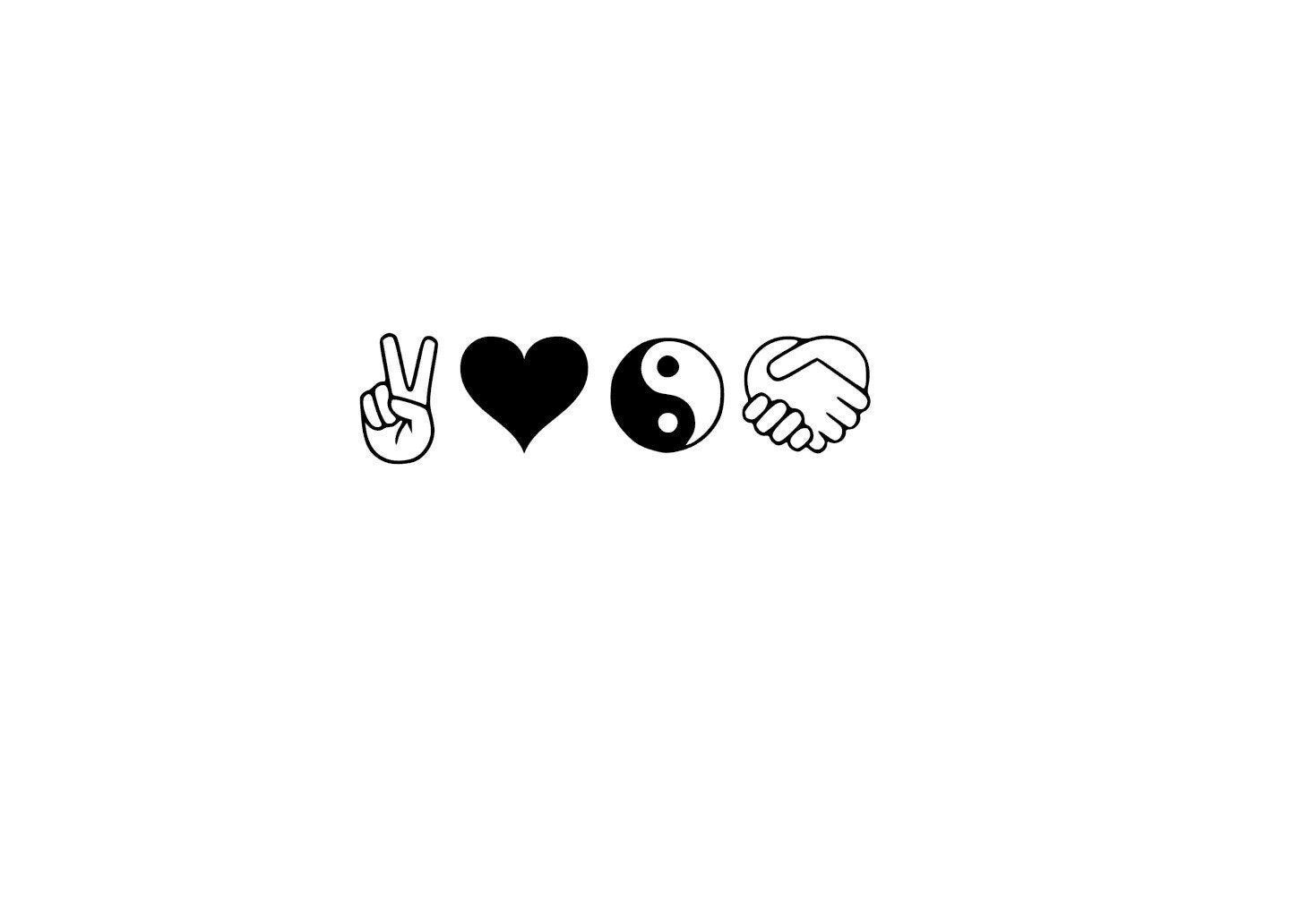 Peace Love Unity Respect Symbols