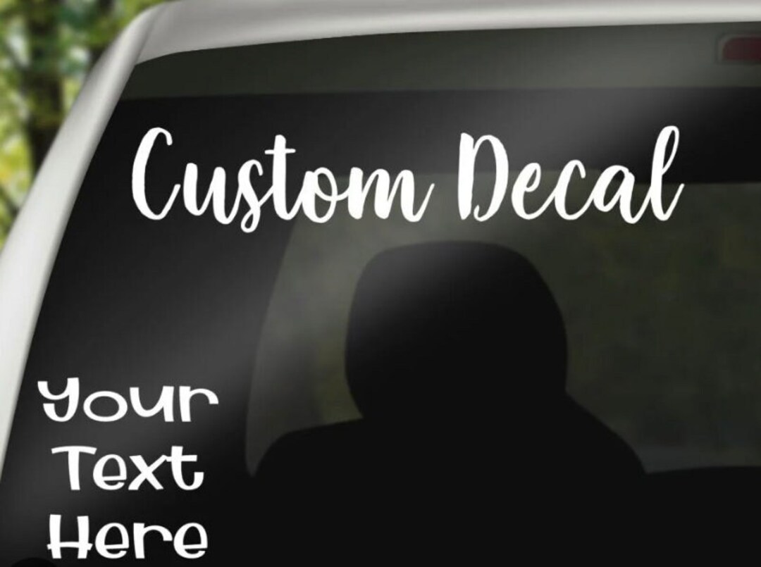 CUSTOM DIY TEXT Decal - Multiple Colors & Sizes Including Glow in the ...
