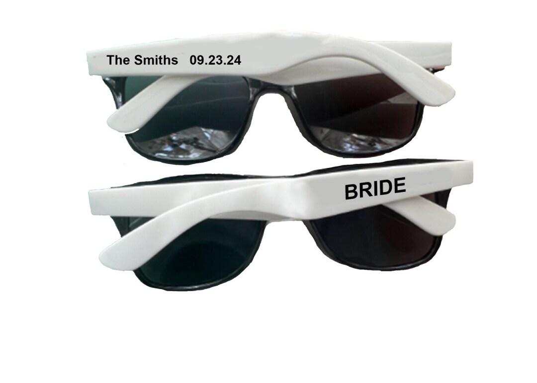 CUSTOM SUNGLASSES DECALS - Wedding, Bachelor, Bachelorette, Birthday ...