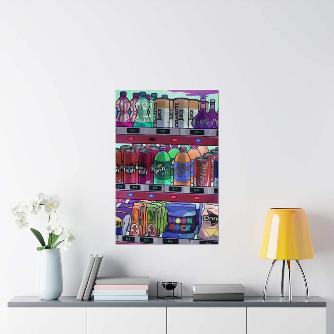 Graphic Vending Machine Poster - Etsy