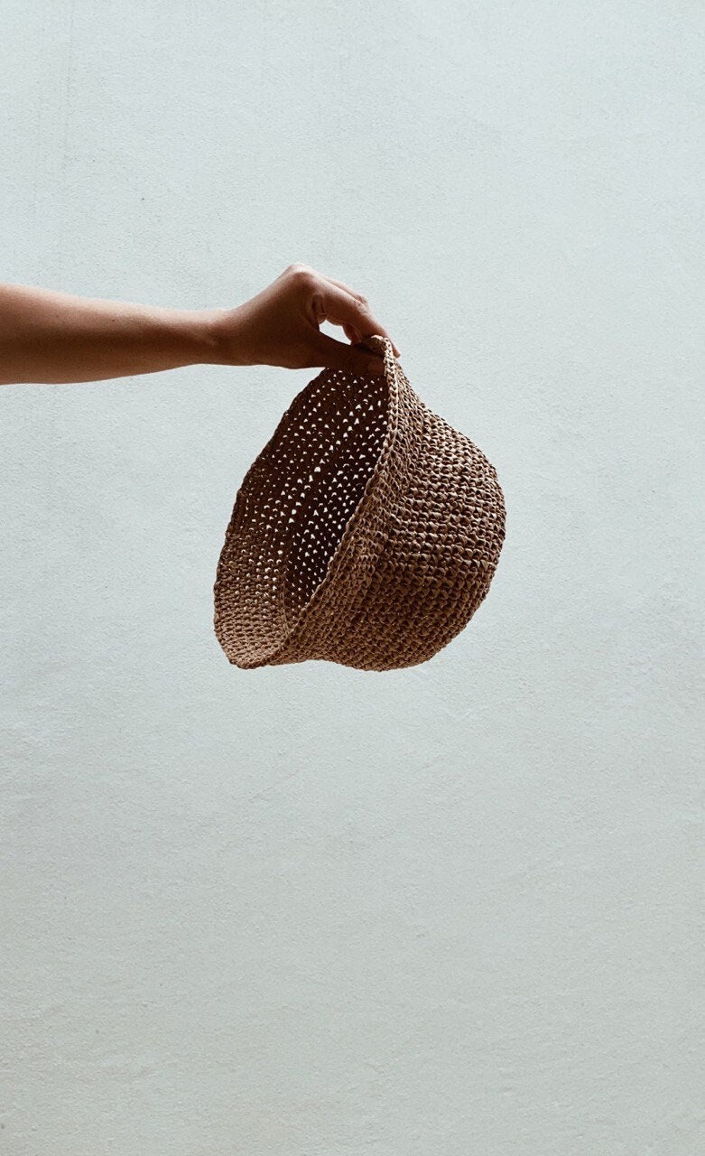 Crochet Raffia Bucket Hat - Etsy
