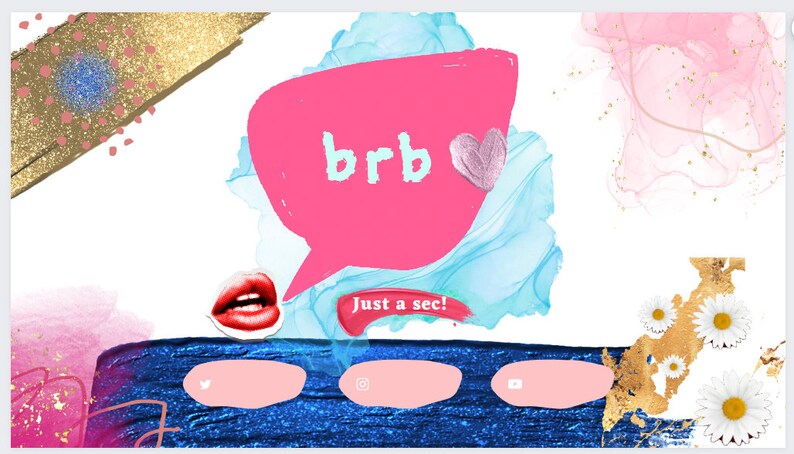 Animated Bubblegum Pop Twitch Overlay | Overlay Stream Package | Cute ...