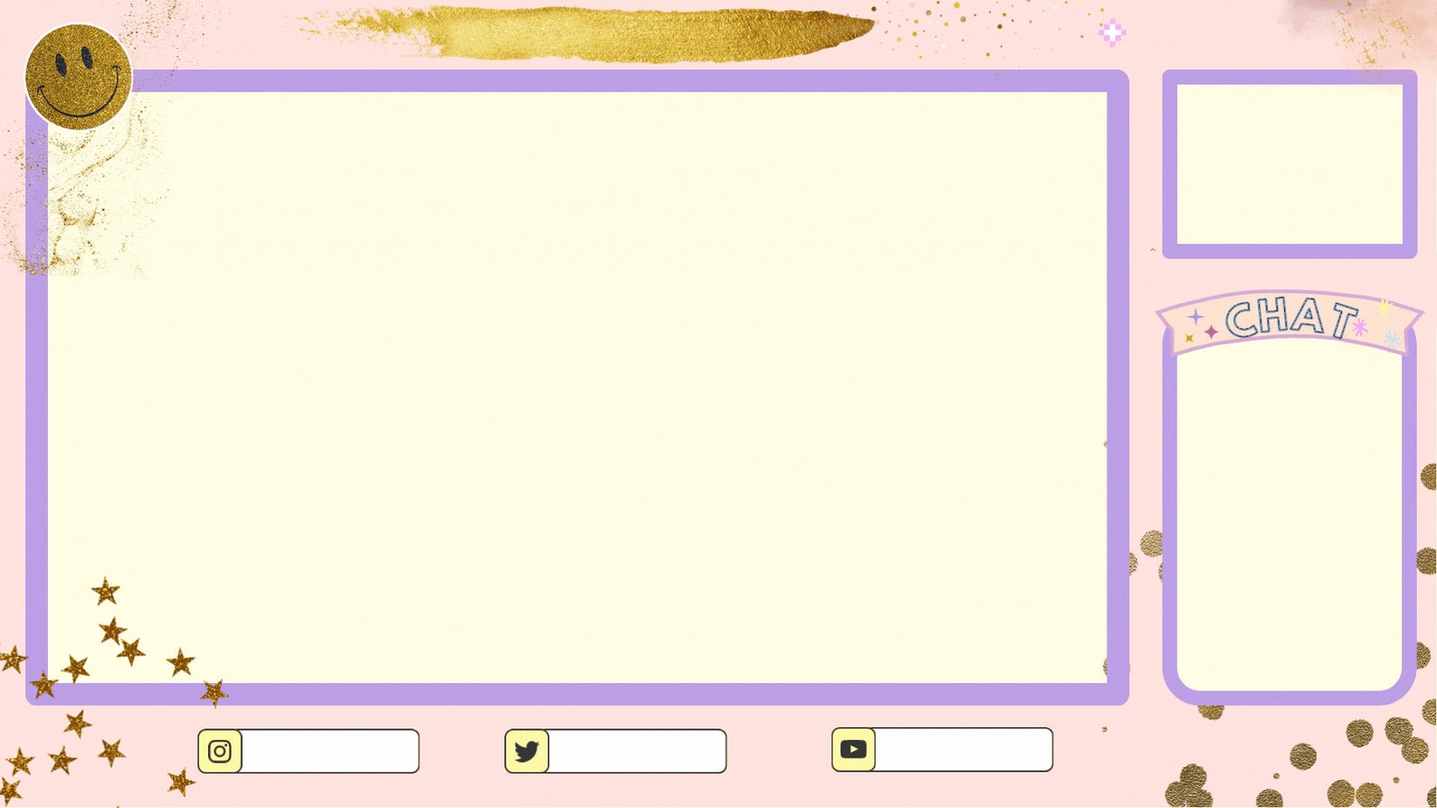 Animated Bubblegum Pop Twitch Overlay | Overlay Stream Package | Cute ...