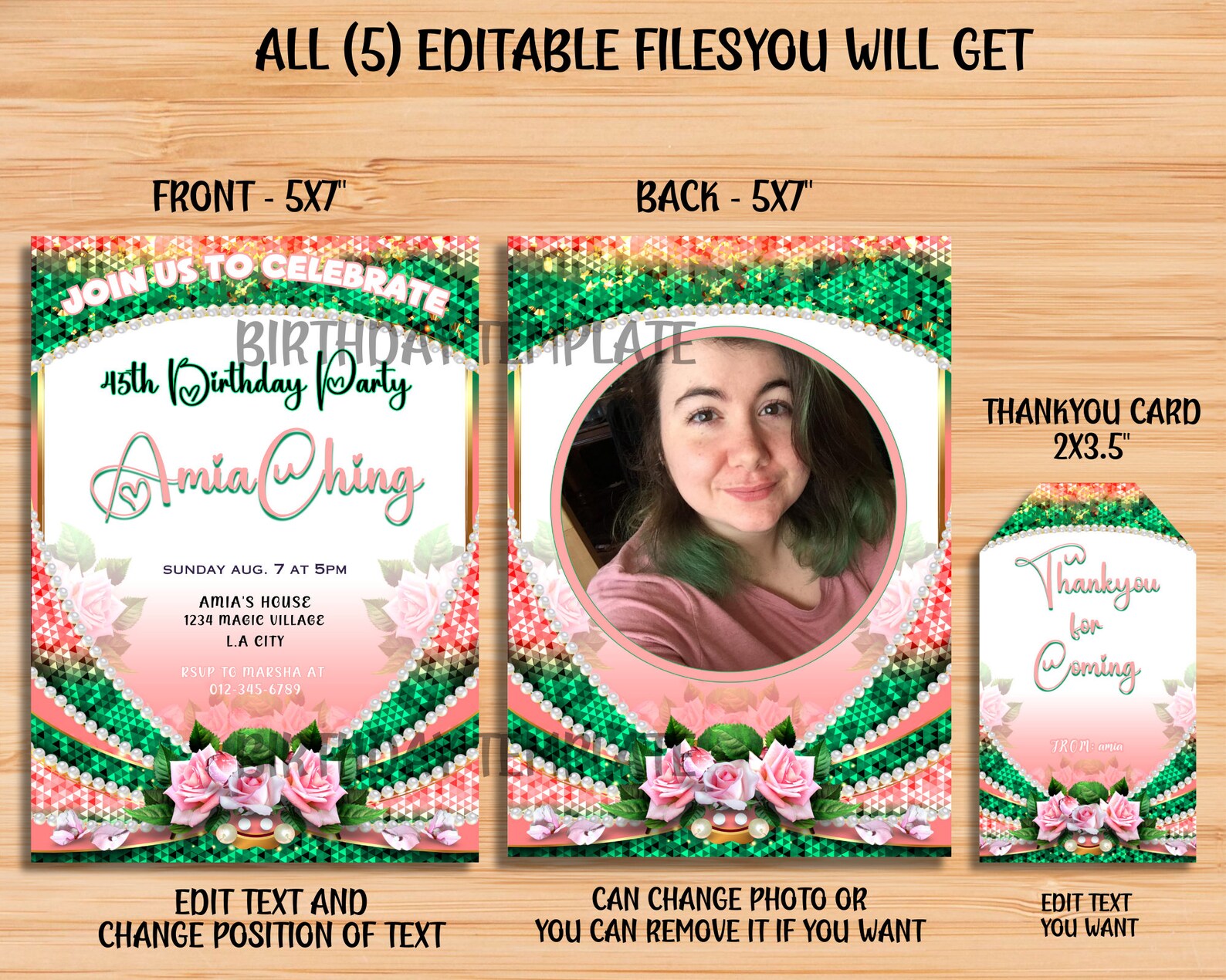 Editable Aka Birthday Invitation 2023, Aka Pink Birthday Invitation ...