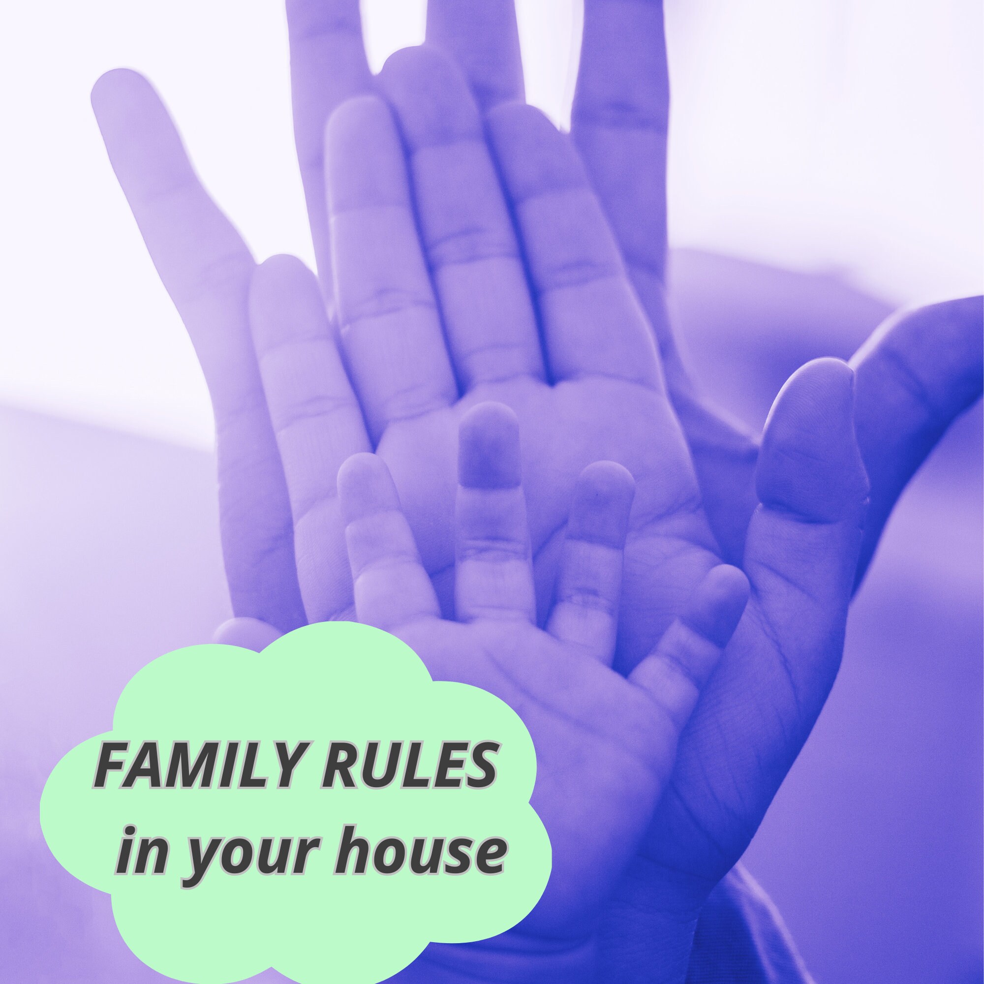 Printable Family Rules Wall Art-house Rules Print Art-family Gift ...