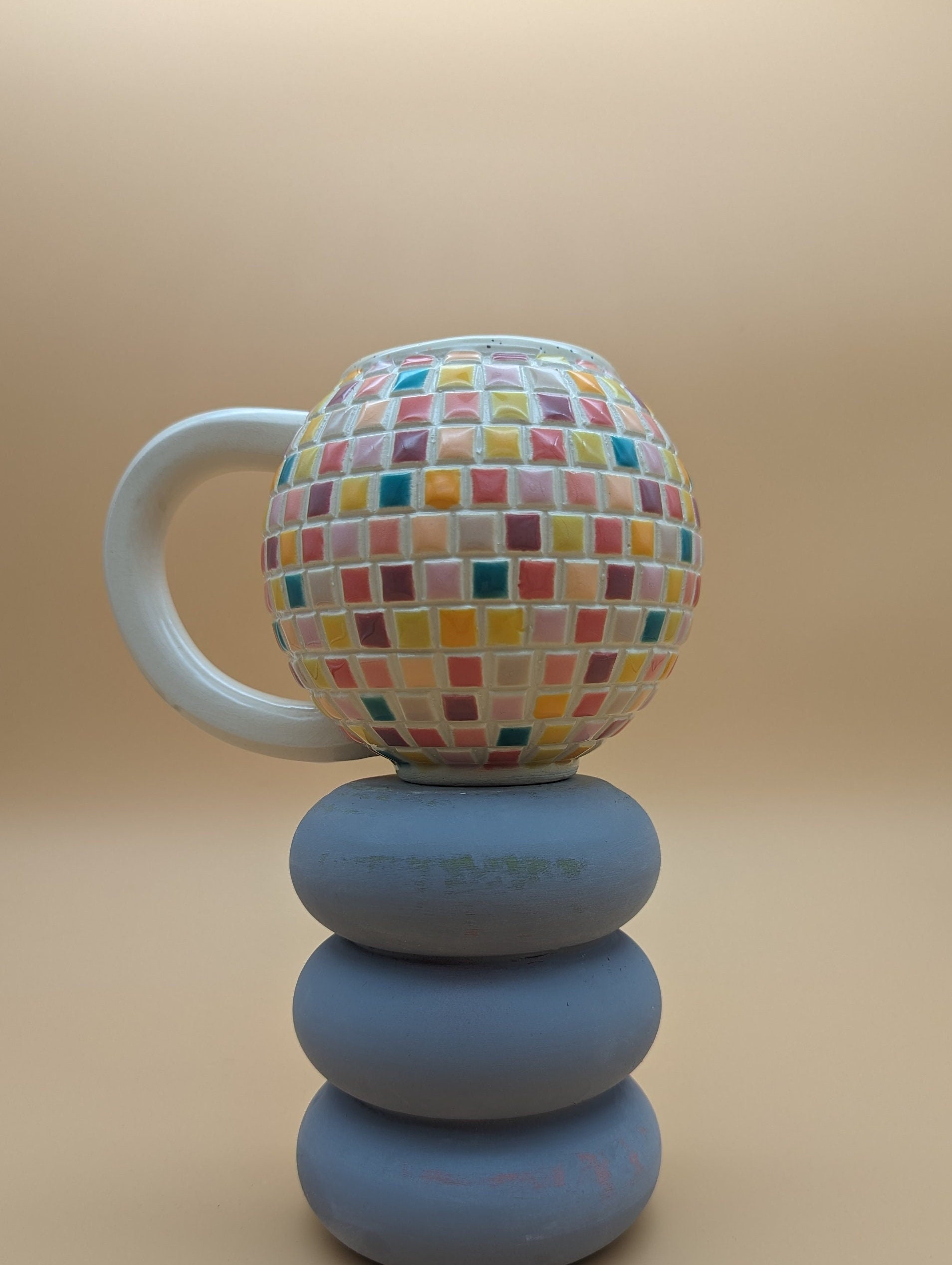Original Size Disco Ball Mug, Hand Made, Disco Ball Mug, Disco Ball ...