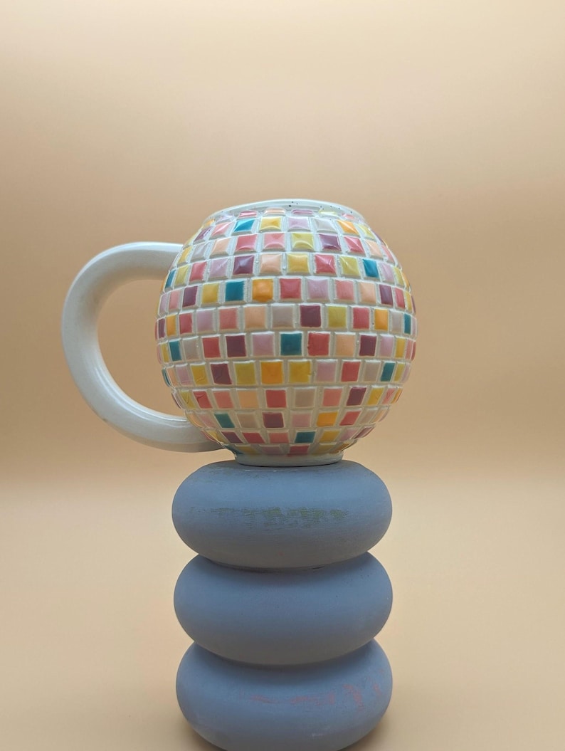 Handmade Disco Ball Mug: Ceramic Coffee Cup - Etsy