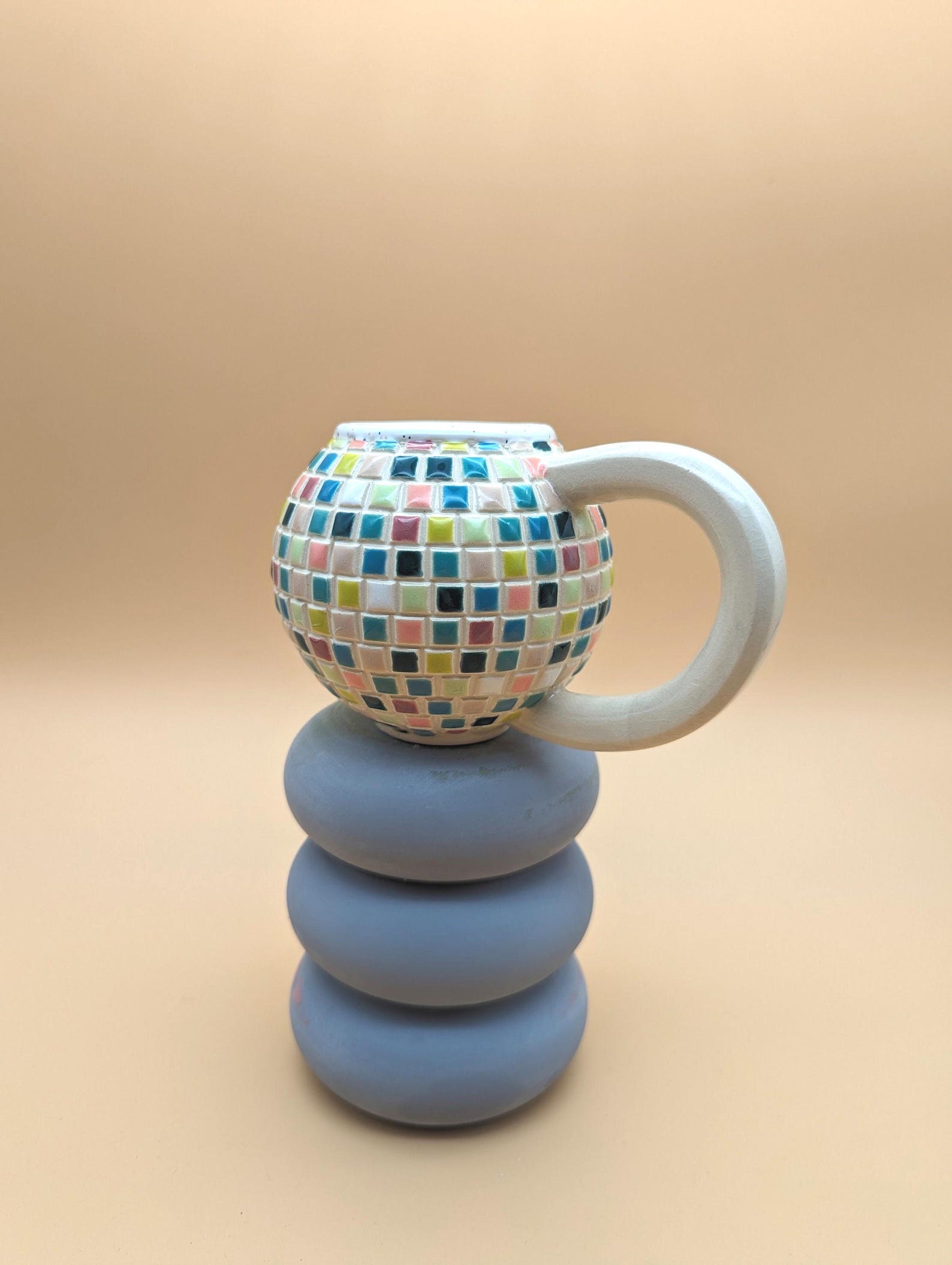 Handmade Disco Ball Mug: Ceramic Coffee Cup - Etsy