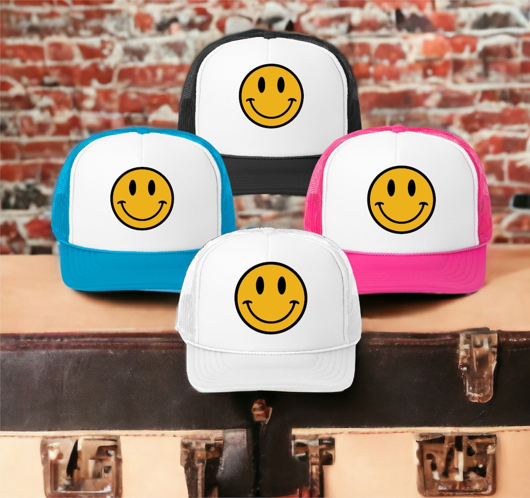 Smiley Face Trucker Hat, Matching Family Smiley Face Trucker Hat ...