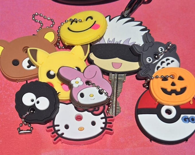 Anime Kawaii PVC Cat/bunny/chicken/bear Key Covers,key Cap Cover,kawaii ...