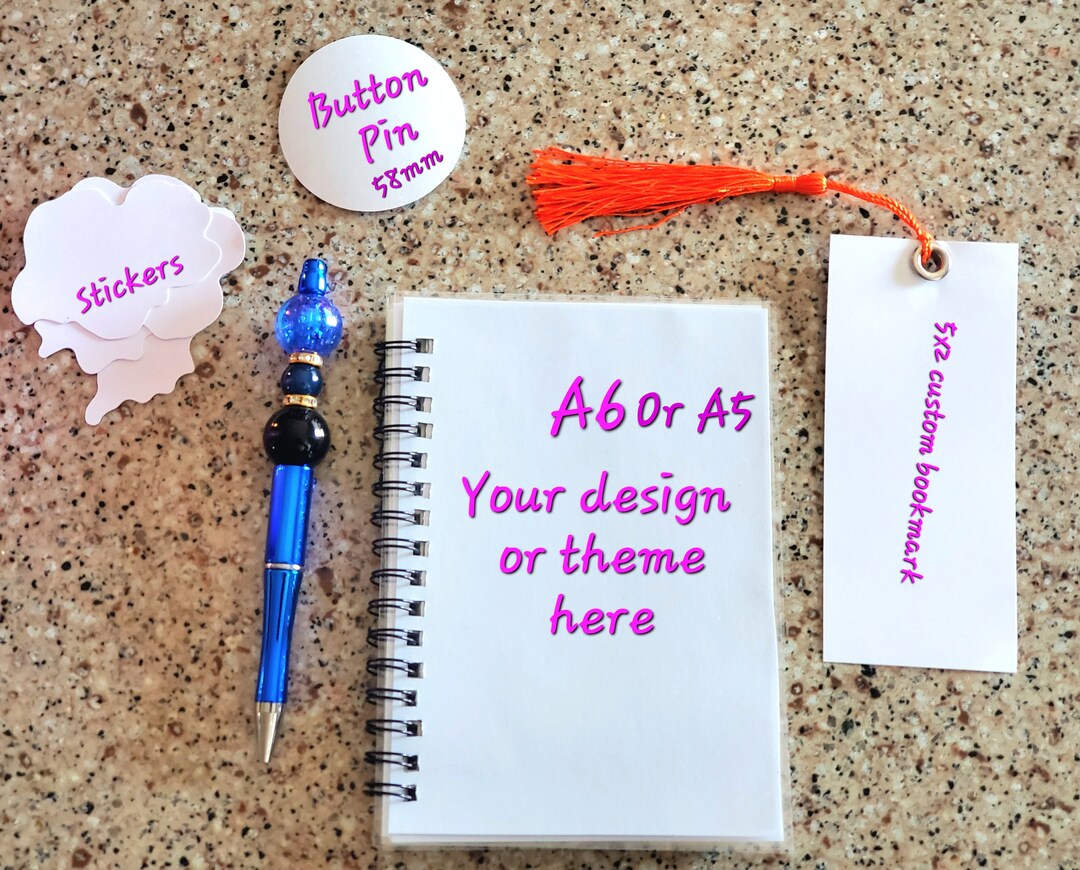 Personalized Laminated Stationary Set, A5 Custom Writing Paper, Lined ...