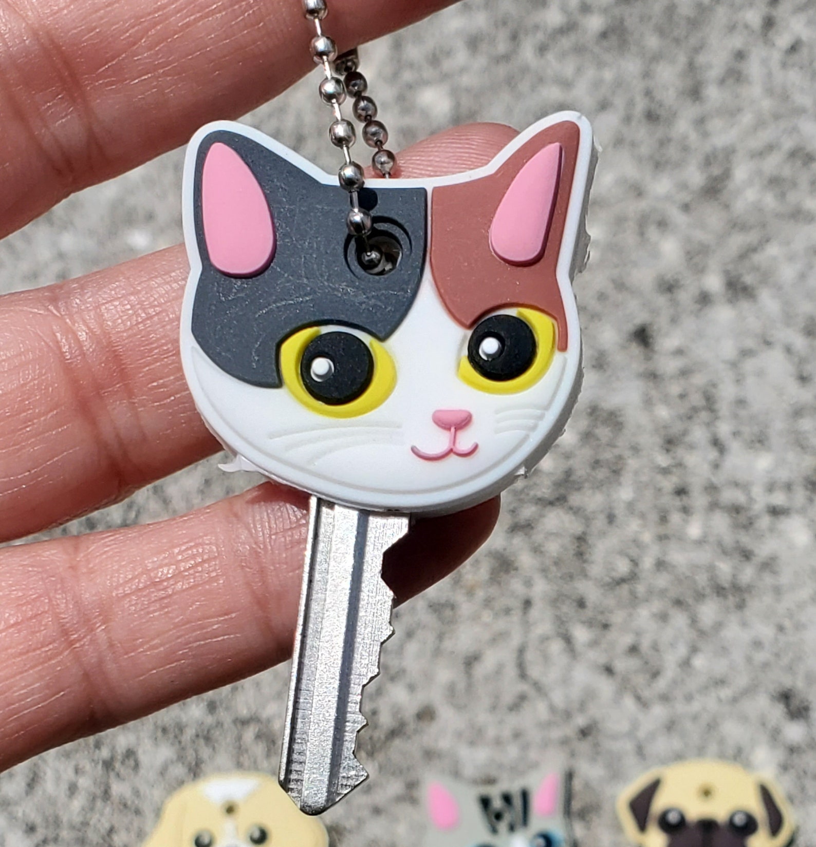 House Key Cover, With Cat and Dog Design - Etsy
