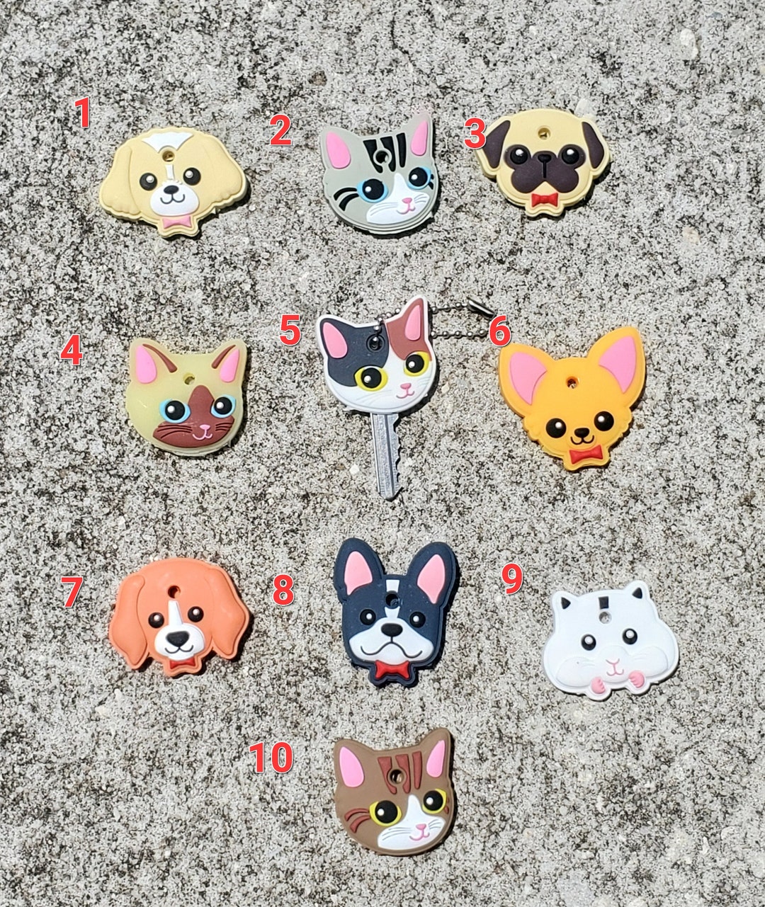 House Key Cover, With Cat and Dog Design - Etsy