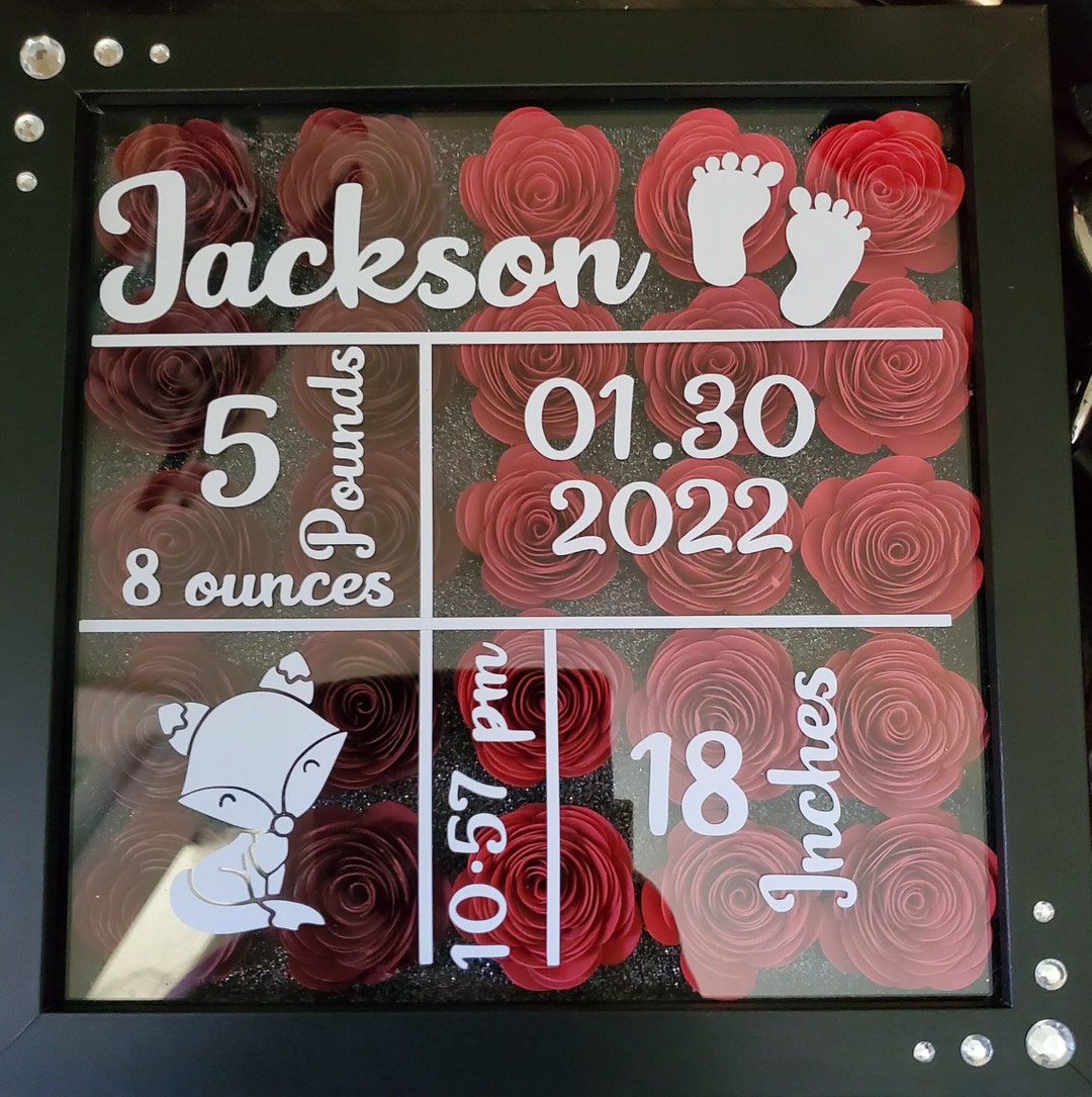 Rolled 3D Flower Shadow Box - Etsy