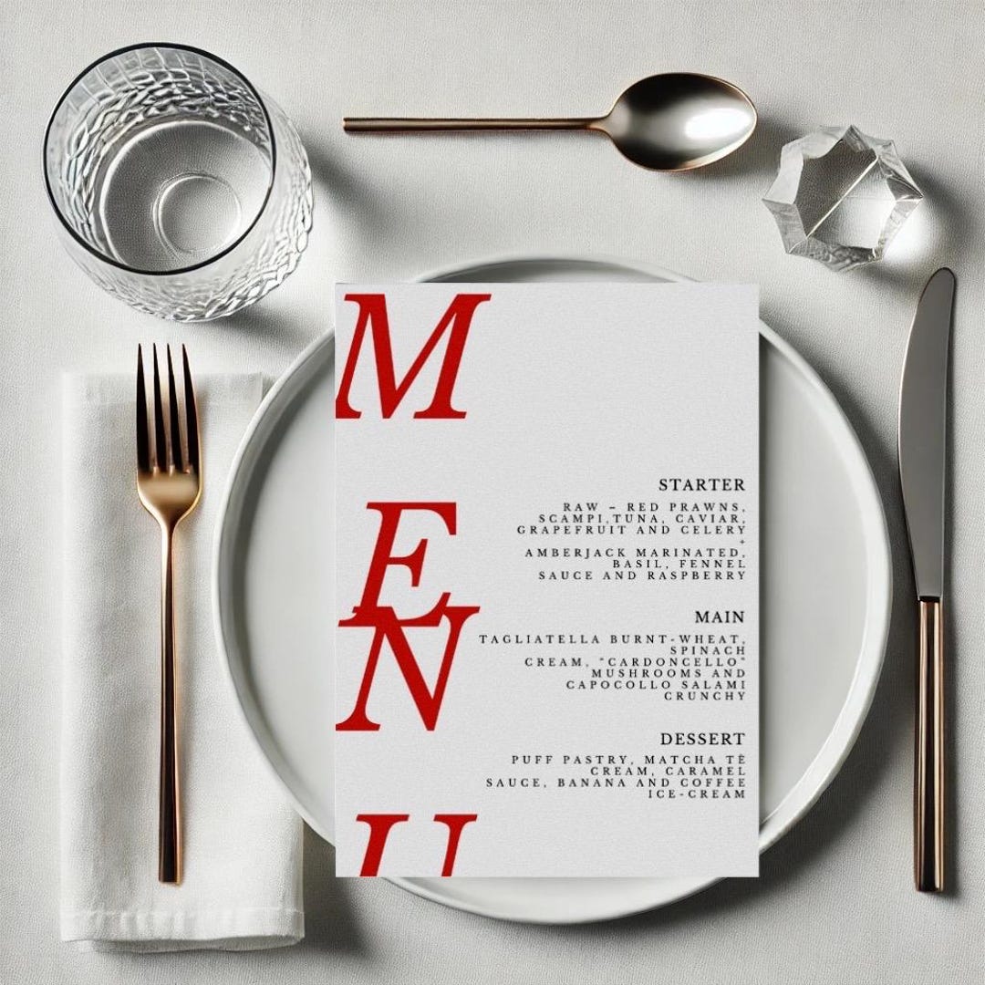 Art Show Dinner Menu Canva Template - Etsy