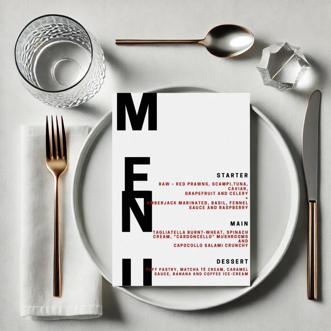 Art Show Dinner Menu Canva Template - Etsy