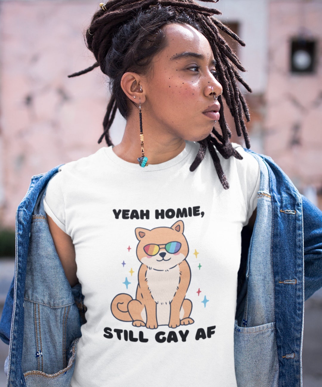 Gay AF LGBTQ Tshirt Funny Rainbow Dog Tee for LGBT Gift, Pride Festival ...