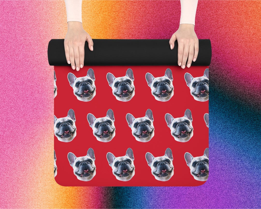Personalized Dog Yoga Mat, Custom Dog Photo Yoga Mat, Meditation Gift ...