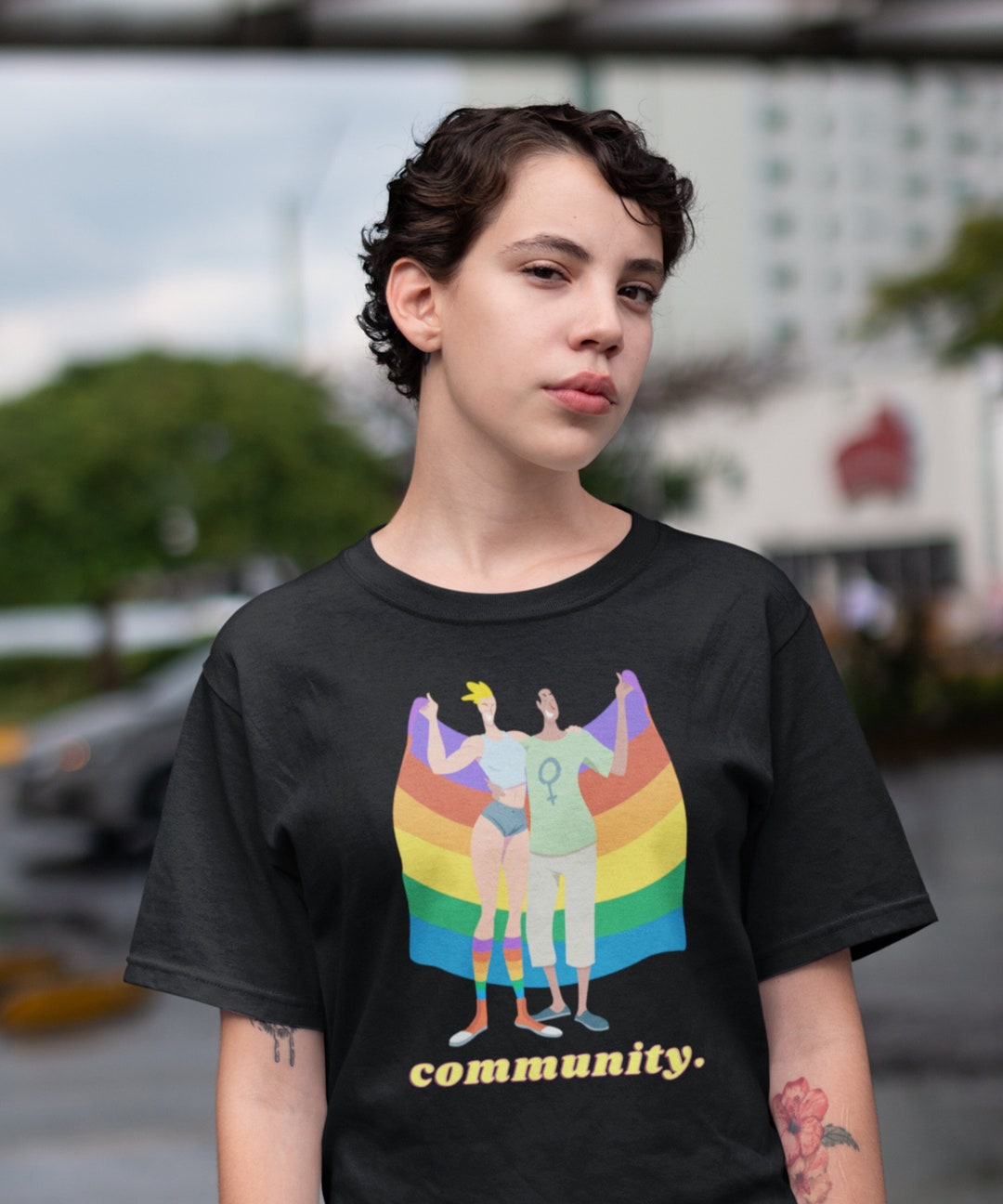 Lgbtq Community Rainbow Flag T Shirt Creative Pride Apparel Etsy