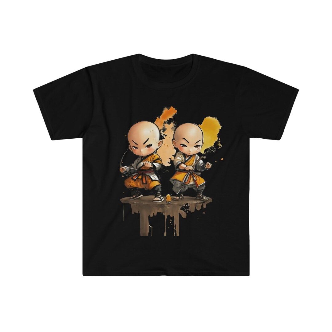 Epic Anime Shaolin: Chibi Monk Warriors, Kawaii Graphic Tee, Chibi ...