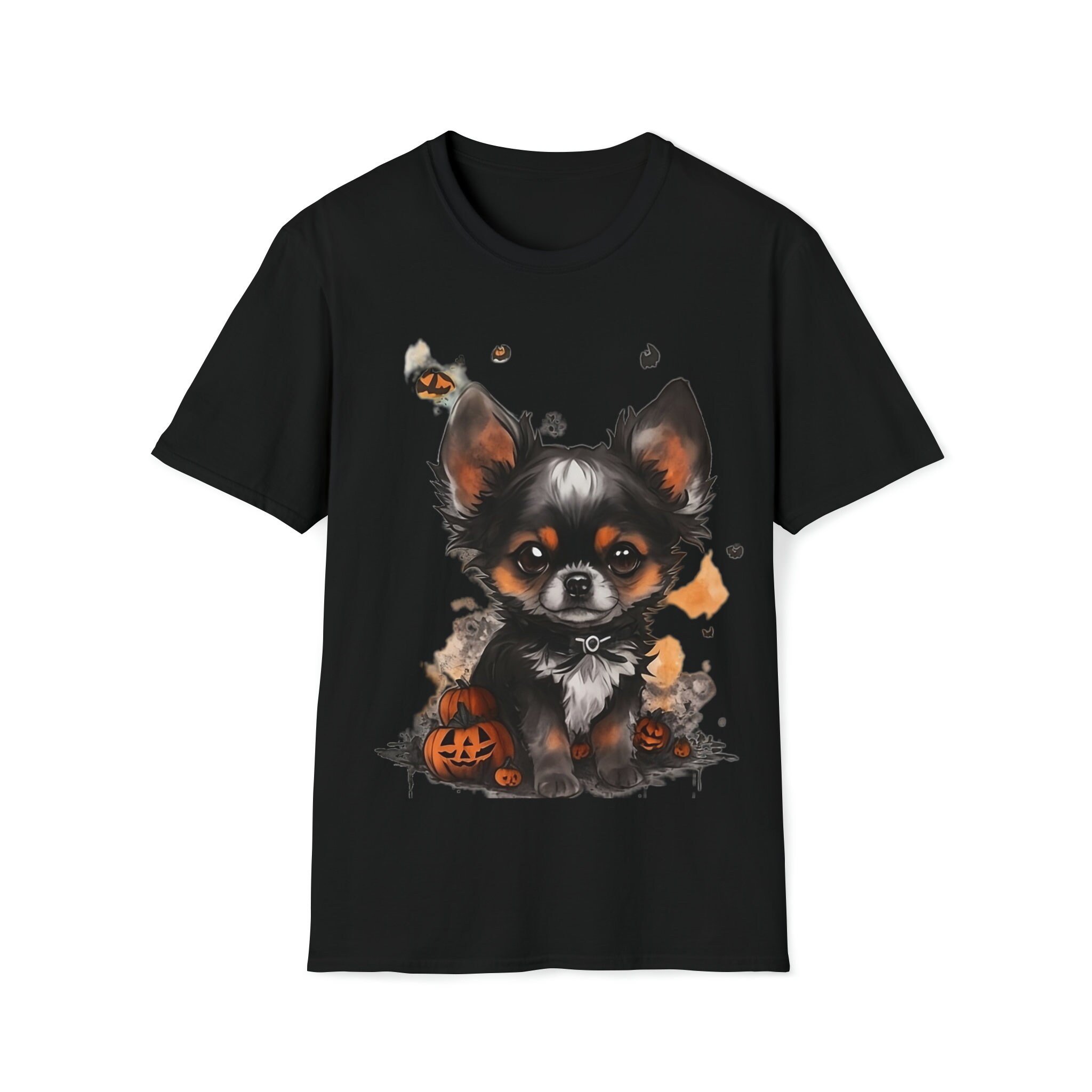Halloween Unisex T-Shirt, Chibi Halloween Dog, Kawaii Anime Shirt ...