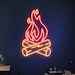 Camp Fire Led Sign, Campfire Wall Decor, Fire Neon Sign, Camping Décor ...