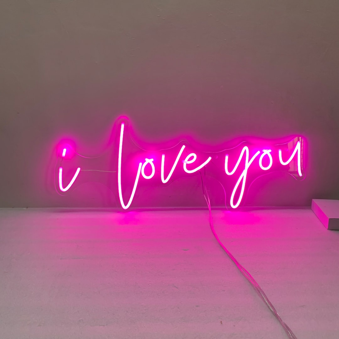 L Love You Neon Sign, I Love You Sign, Love Sign for Bedroom ...