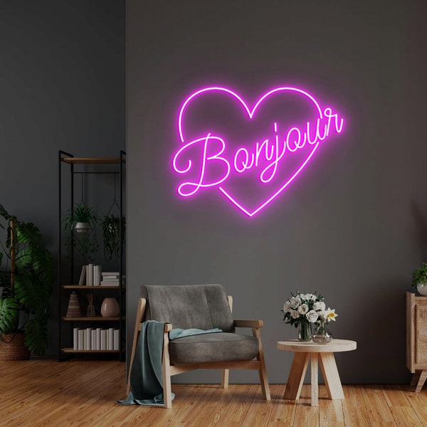 Bonjour Sign - Etsy