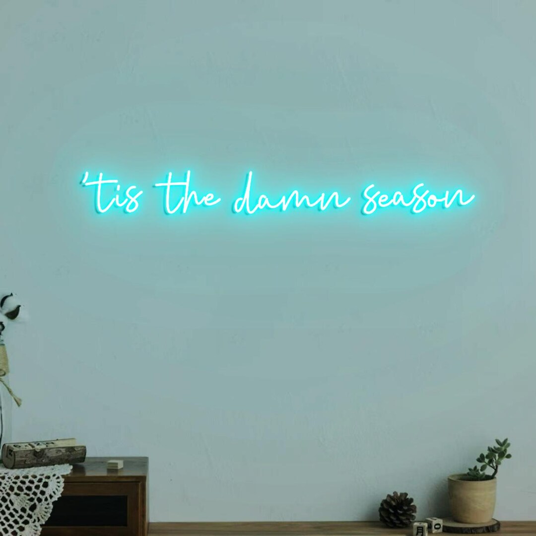 Tis the Season Neon Sign, Damn Season Sign, Christmas Wall Decor Neon ...