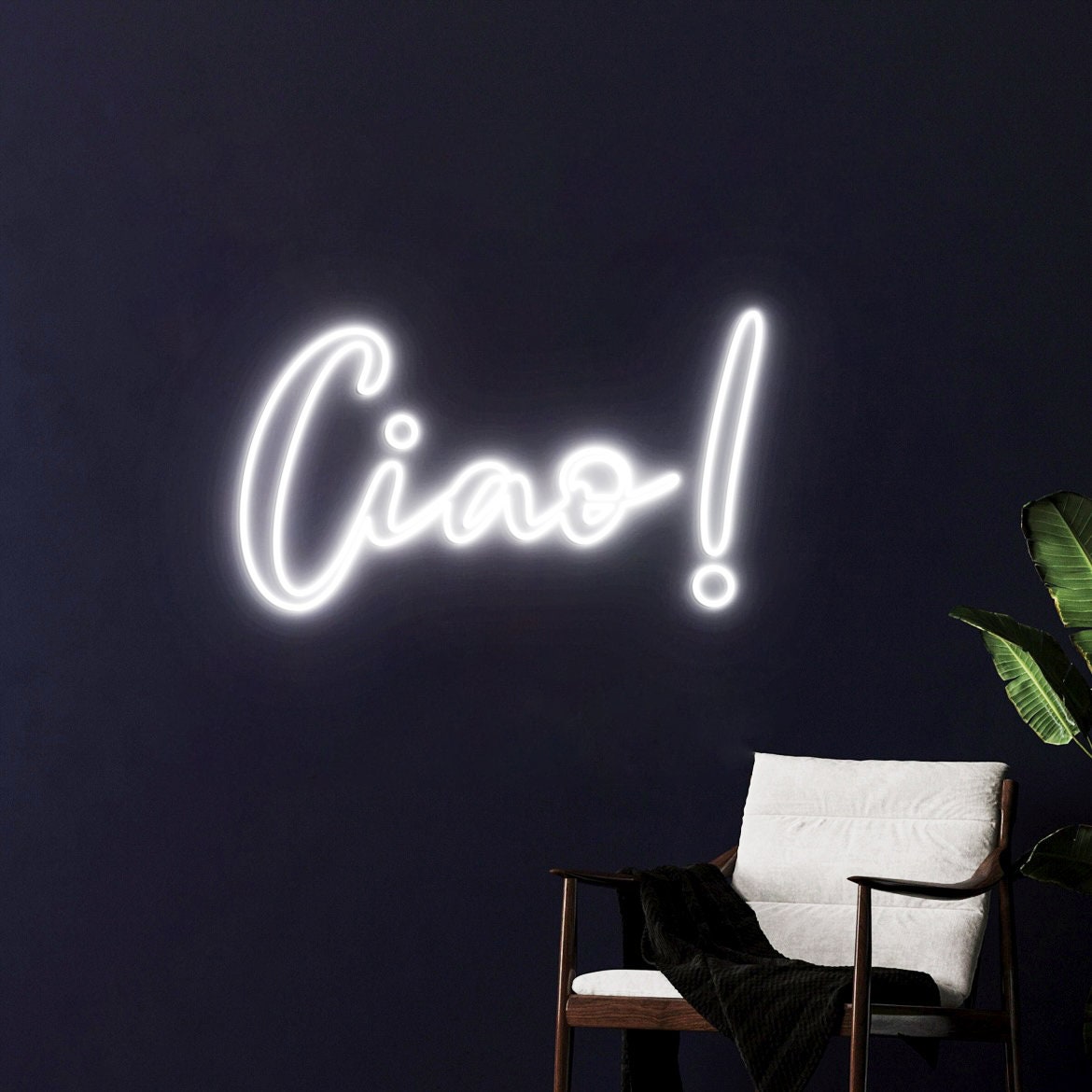 Ciao Neon Sign, Hello Italian Neon Sign, Italian Wall Art Ciao Quote ...