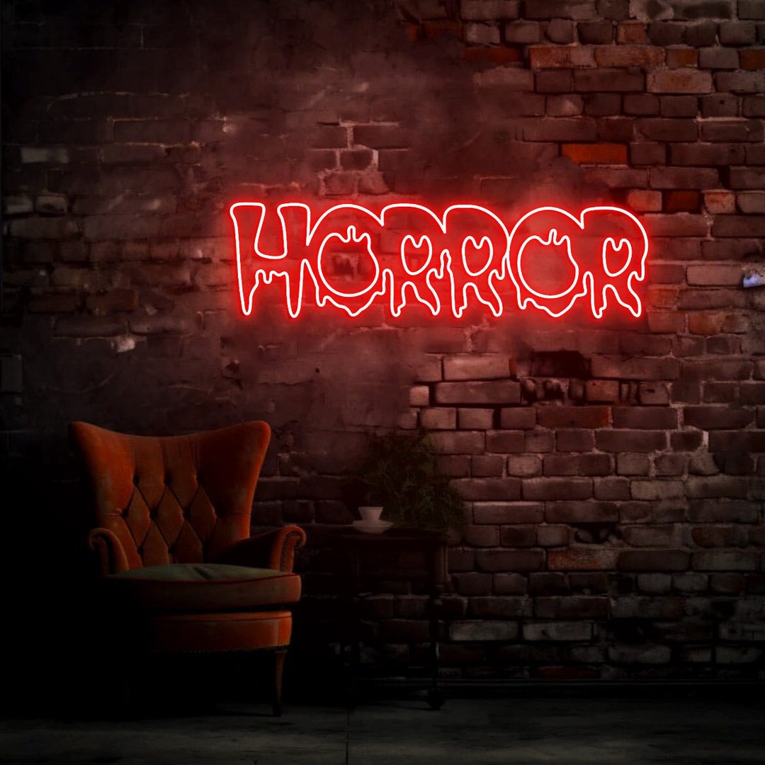Horror Neon Sign, Horror Movies Room Decor, Horror Space Room Decor ...