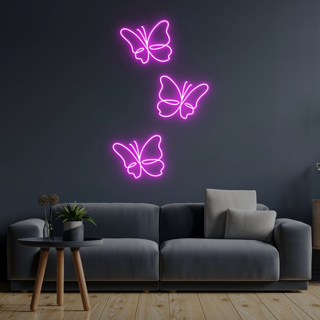 Butterfly Neon Light, Butterfly Home Decor, Butterfly Sign, Butterfly ...