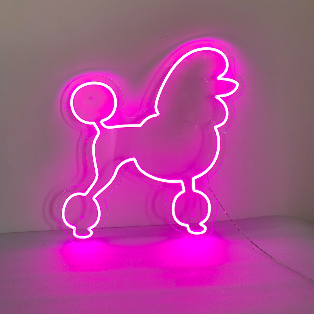 Poodle Dog LED Neon Lights, Poodle Dog, Gift for Dog Lovers, Poodle Dog ...
