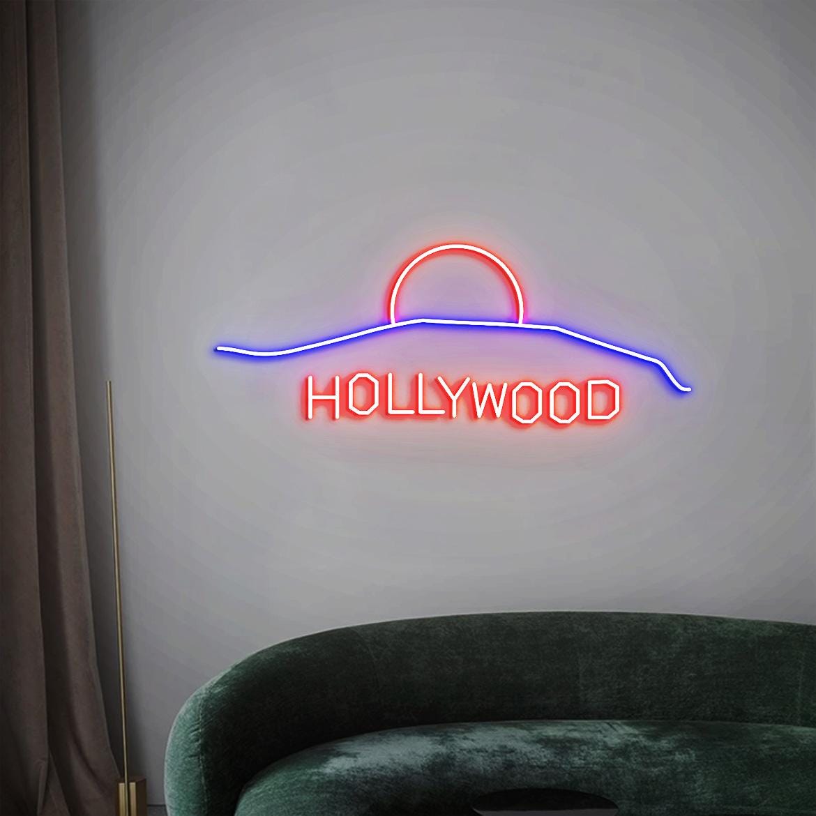 Hollywood Neon Sign, Hollywood Sign, Hollywood Hill, Los Angeles ...