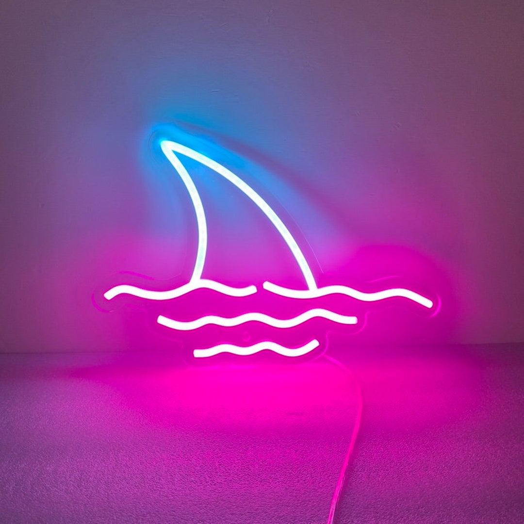Shark Fin, Led Neon Sign, Shark Led Sign, Shark Lover Gift - Etsy