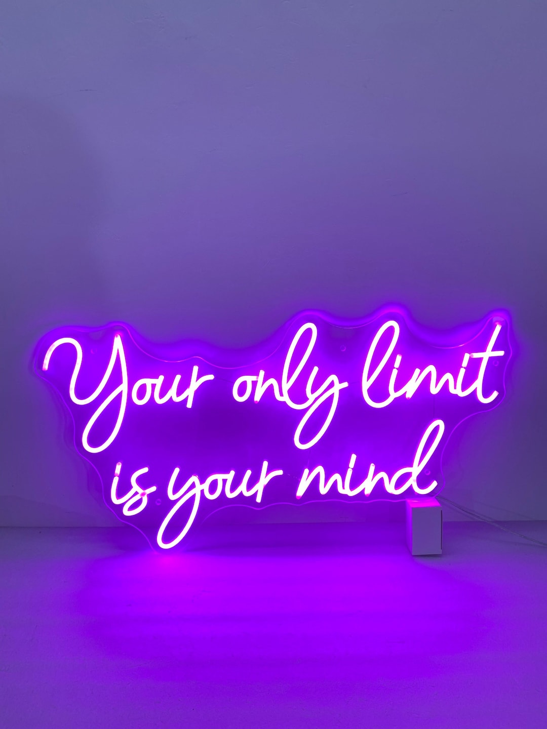 Your Only Limit is Your Mind Neon Sign, Inspirational Quote Sign for ...