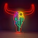 Western Desert Cow Skull, Led Neon Sign, Western Wall Decor, Western ...