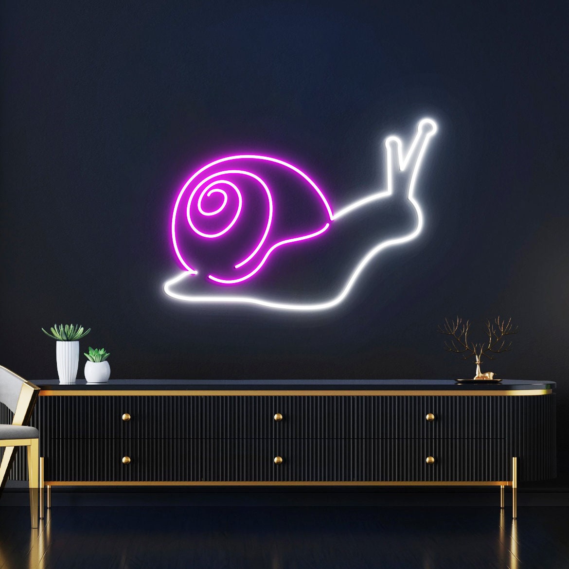 Snail Neon Sign Snail Wall Art Snail Neon Light Decorations - Etsy