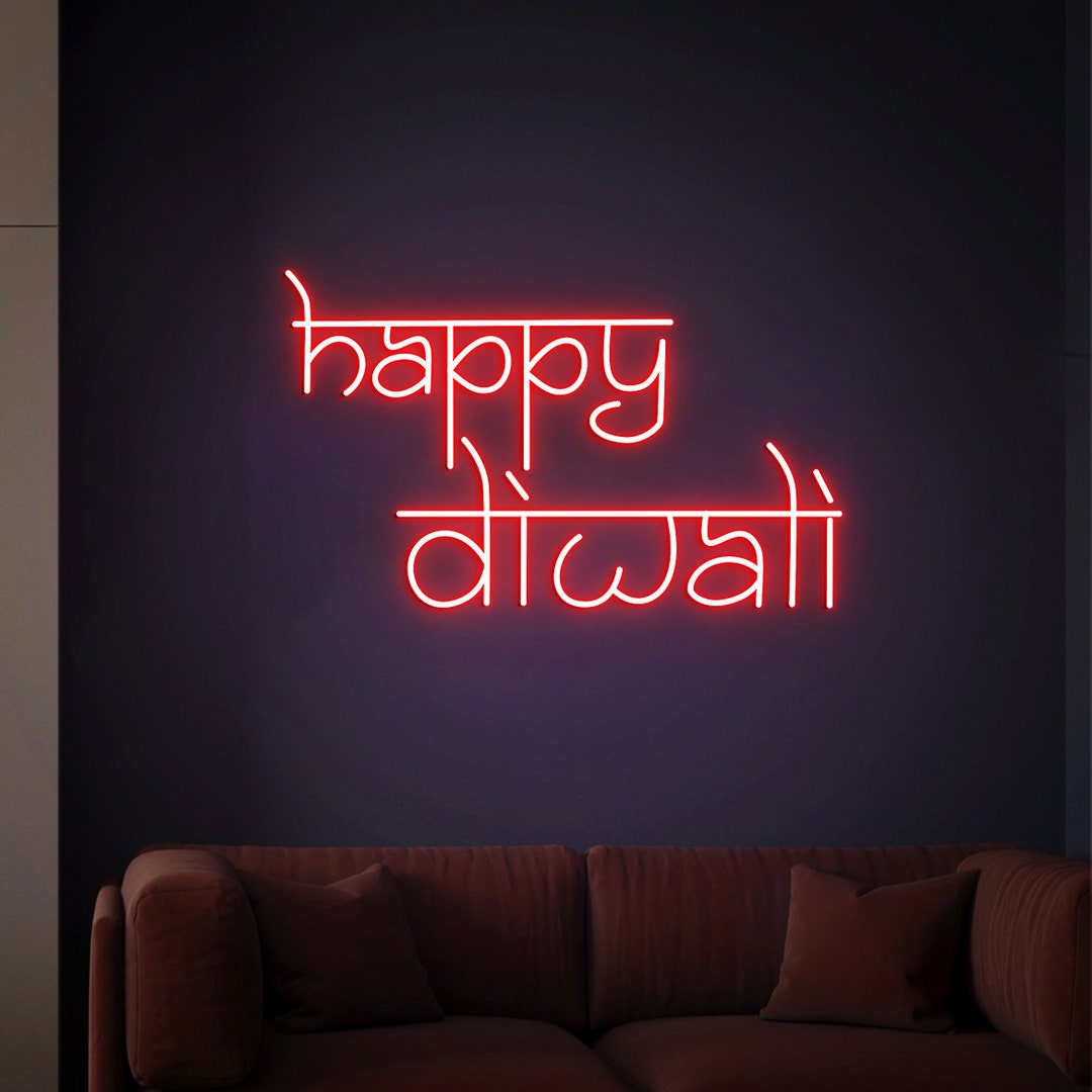 Happy Diwali Neon Sign, Happy Diwali, Diwali Decoration, Diwali Home ...