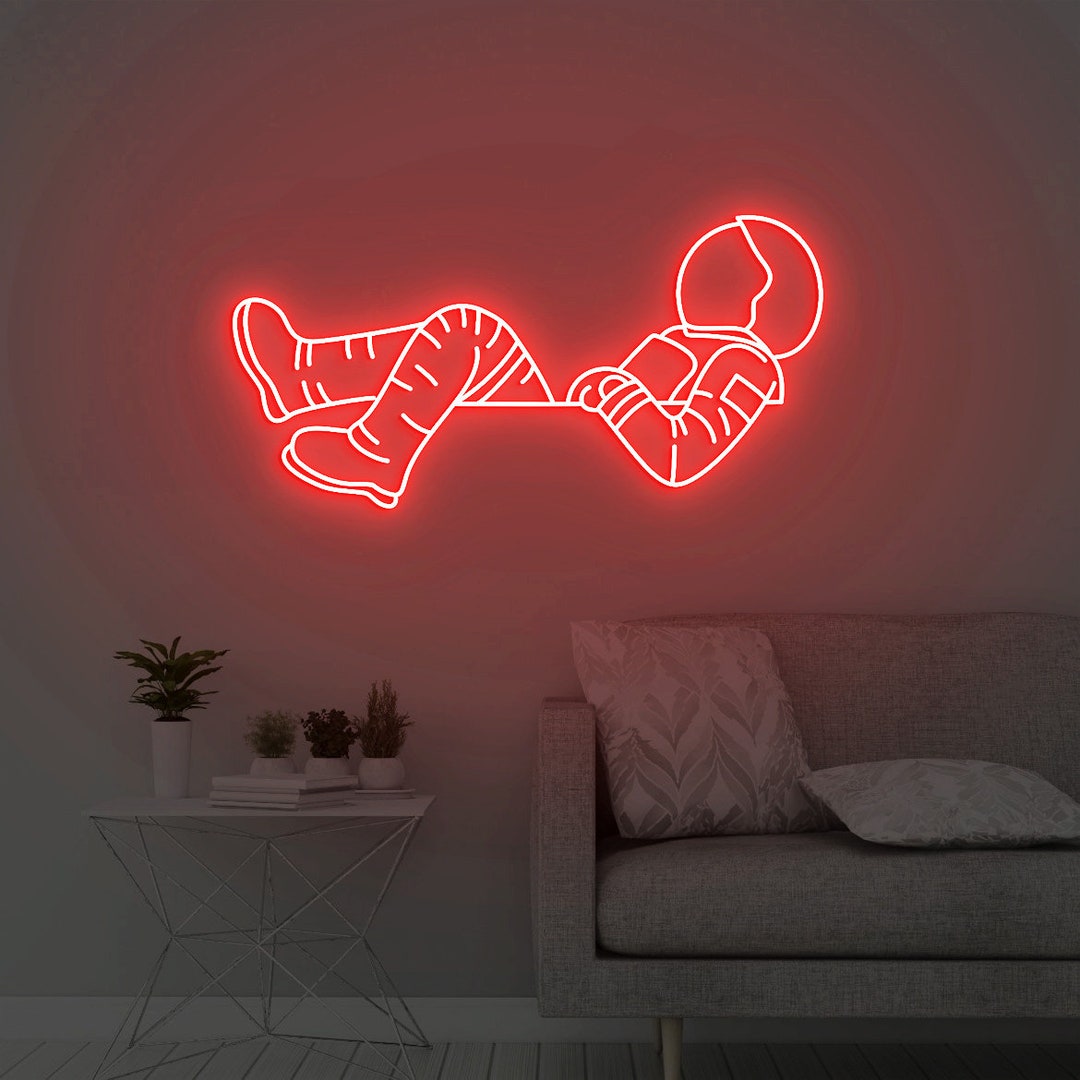 Astronaut Neon Sign, Lost in Space, Astronaut Room Decor, Personalized ...