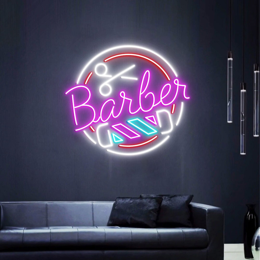 Barber Shop Neon Sign Barber Shop Barber Open Neon Light - Etsy