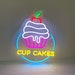 Cupcake Neon Sign, Bakery Shop Sign, Bake Shop Decor, Cupcakes Led Sign ...