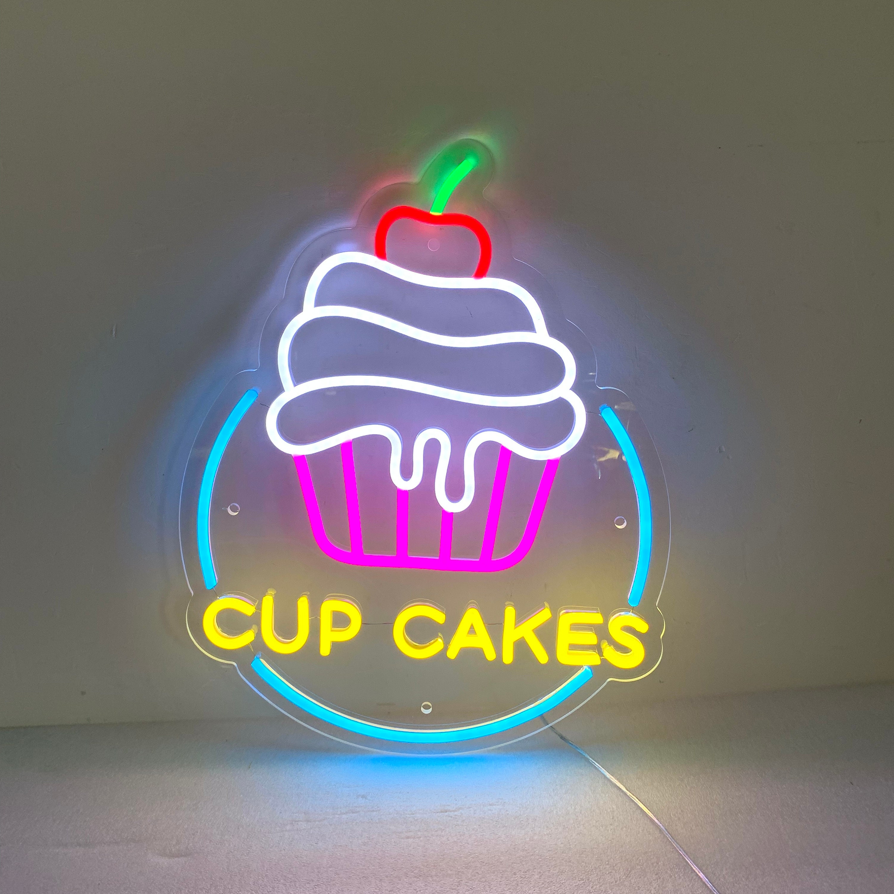Cupcake Neon Sign, Bakery Shop Sign, Bake Shop Decor, Cupcakes Led Sign ...